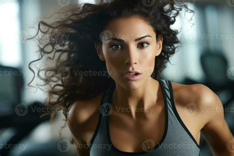 The Strength And Agility Of A Female Athlete As She Engages In High Intensity Interval
