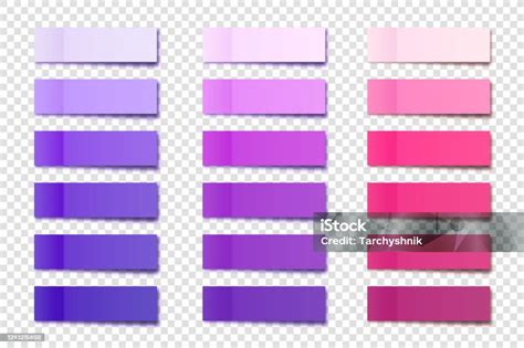 사실적인 스티커 노트 컬렉션 메모 스티커를 게시합니다 다채로운 끈적 끈적한 종이 시트 벡터 일러스트레이션 0명에 대한 스톡 벡터 아트 및 기타 이미지 Istock