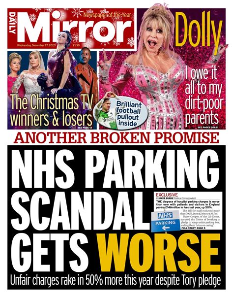 Daily Mirror Front Page 27th Of December 2023 Tomorrows Papers Today