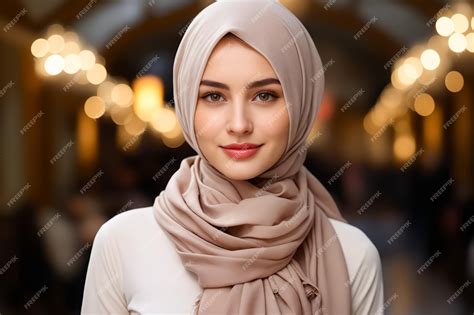 Premium Ai Image Woman Wearing Hijab And Smiling At The Camera