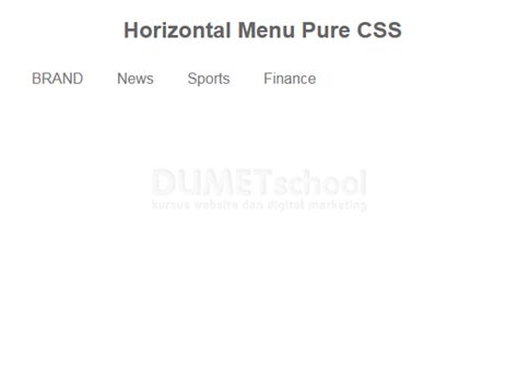 Membuat Menu Dengan Pure Css Kursus Website Terbaik