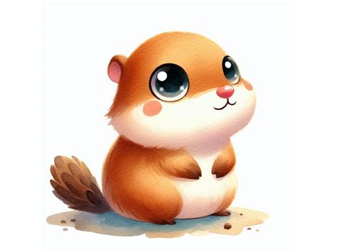 Adorable Kawaii Cartoon Gopher Graphic By Ai Illustration And Graphics · Creative Fabrica