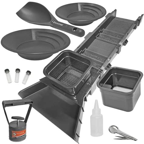 Sluice Box Compact Gold Panning Kit Portable Sluice Box And 2