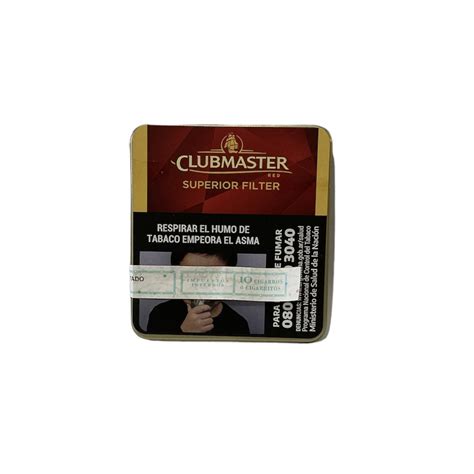 Cigarros Club Master Filter Red Lata X 10 Und Tabacosweb