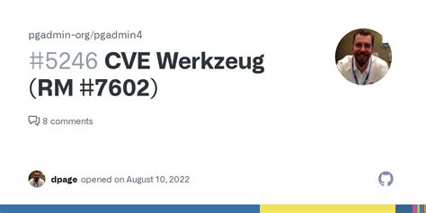 Cve Werkzeug Rm 7602 · Issue 5246 · Pgadmin Orgpgadmin4 · Github