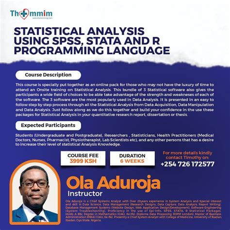 Statistical Analysis Using SPSS STATA And R Programming Language