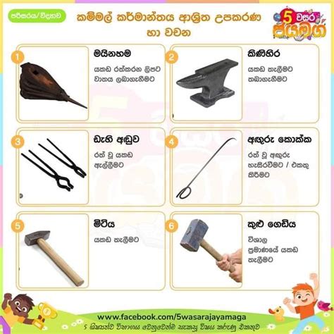 Resakya Educational Group 5 ශ්‍රේණිය කර්මාන්ත ආශ්‍රිත උපකරණ
