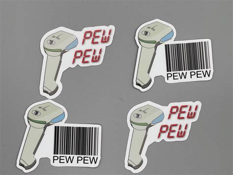 Pew Pew Nurses Scanner Gun Sticker Etsy