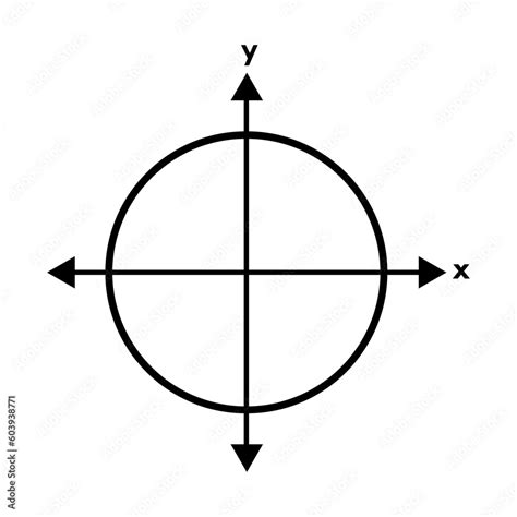 Cartesian Diagram Sign Icon Geometry Math Symbol Stock Vector Adobe