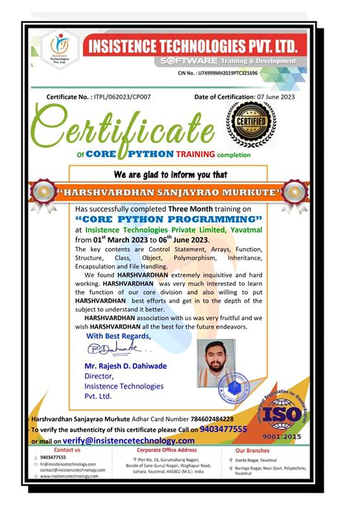 Harshwardhan Murkute On Linkedin Pythondeveloper Openforwork