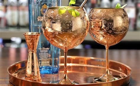 Shiny Star In The Dark Sky Gin Glass Set Stainless Steel Cocktail Wine