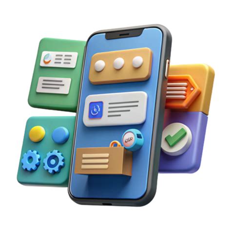 3d Illustration Mobile App Interface Design Elements 55535713 Png
