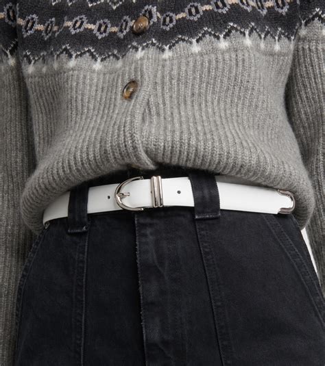 Bambi Leather Belt In White Khaite Mytheresa