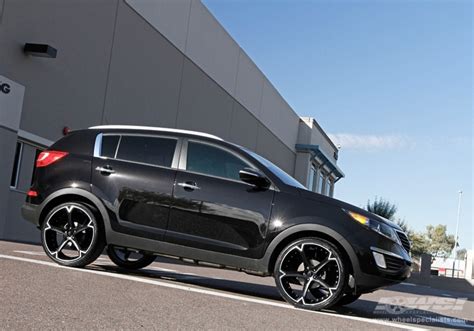 2011 Kia Sportage With 22 Giovanna Dalar 5v In Machined Black Matte