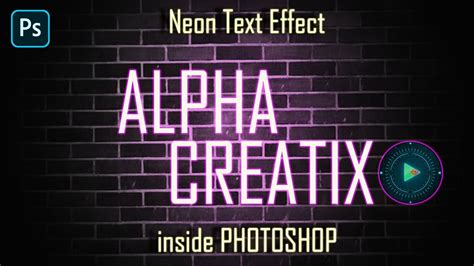 Create Neon Text Effect Adobe Photoshop Youtube