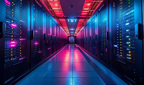 Server Room With Virtualization Infrastructure In Action Premium Ai