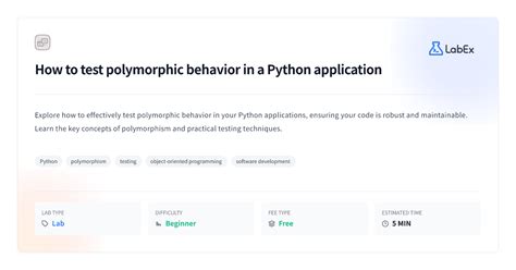 How To Test Polymorphic Behavior In A Python Application Labex