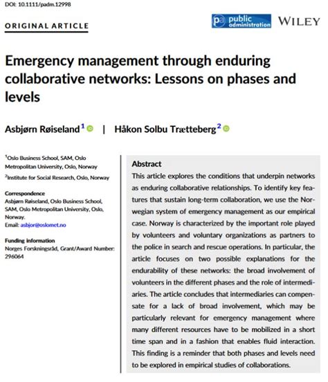 Understanding Networks That Remain As Long Term Collaborative Relationships Is The Topic Of