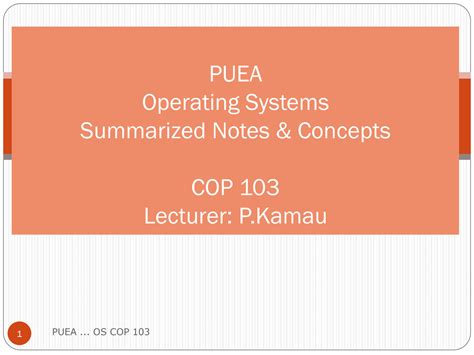 SOLUTION Operating System Summary Notes Concepts Studypool
