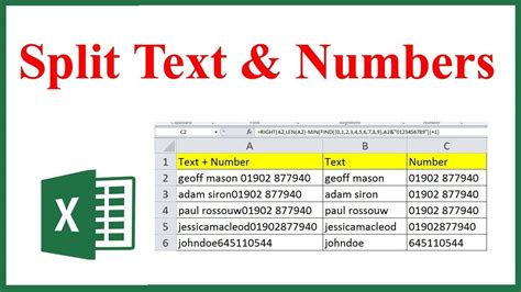 How To Separate Or Split Texts And Numbers From One Cell To Two Columns
