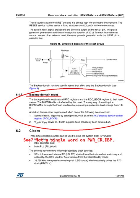 Solved Backup Domain Is Not Reset By Setting Rccbdcrbdr Stmicroelectronics Community