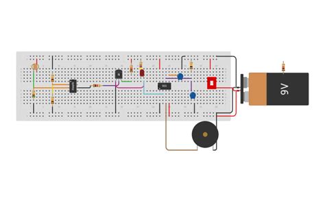 Circuit Design Intruder Buzzer Alert Tinkercad