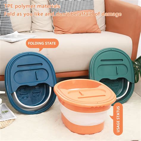 성인용 접이식 발 목욕 양동이 발 마사지 소커 욕조 휴대용 발 담그는 세척 양동이 발 관리 제품 가정 여행 Aliexpress