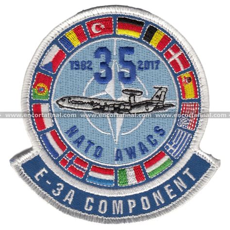 Nato Awacs Patch E3a Component 35 Years En Corta Final