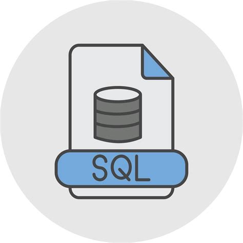 Sql Line Filled Light Circle Icon 38984230 Vector Art At Vecteezy