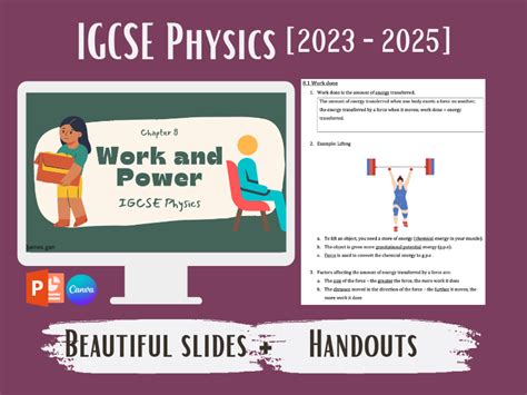 chapter 8 25 igcse physics work and power [2023 2025] teaching