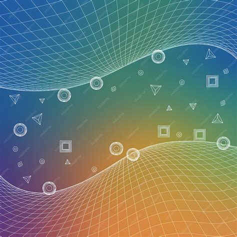 Gradient Abstract Wireframe Background Premium Ai Generated Image