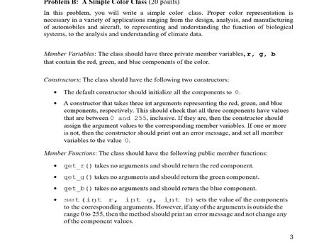 Solved Problem B A Simple Color Class 20 Points In This