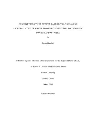 Thesis Abstract DOCX Family And Relationships