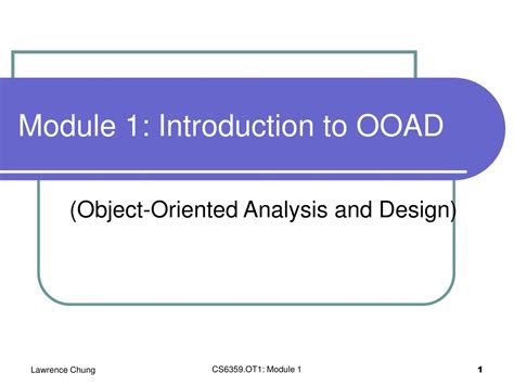 Ppt Understanding Object Oriented Modeling And Design Powerpoint
