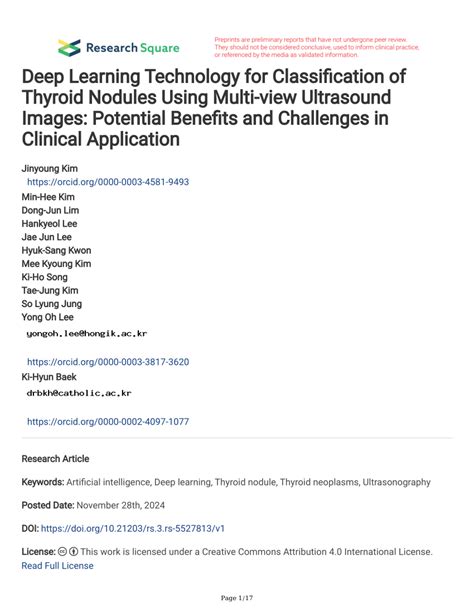 Pdf Deep Learning Technology For Classification Of Thyroid Nodules Using Multi View Ultrasound