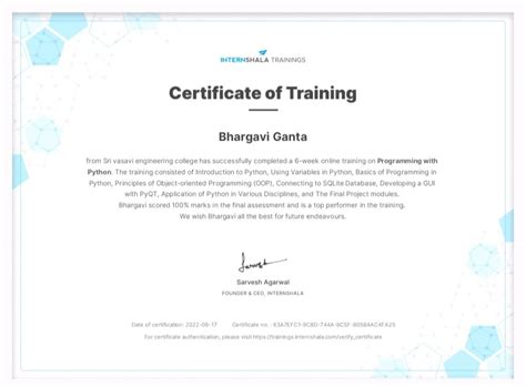 Internship Python Connections Internshala Bhargavi Ganta