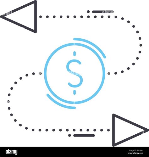 Return On Investment Line Icon Outline Symbol Vector Illustration Concept Sign Stock Vector