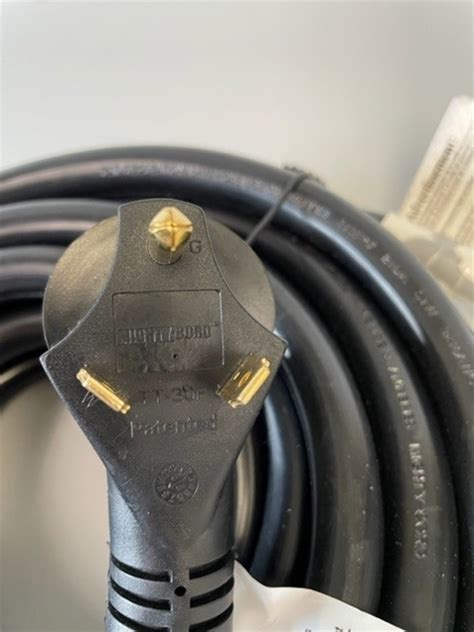 POWER CORD VOLT FOOT WITH TWIST LOCK END AND MOLDED MALE PLUG ON OPPOSITE END