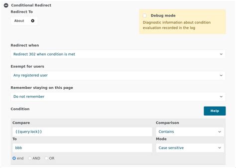 conditional redirect c5magic
