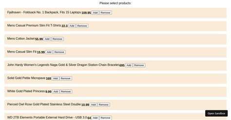 React Redux Cart Codesandbox