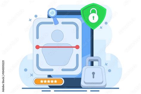 Facial Recognition Technology Concept Identification And Authentication System Using Face