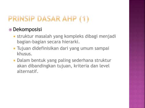 Ppt Analytic Hierarchy Process Ahp Powerpoint Presentation Free Download Id 2673340