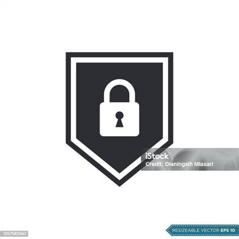 자물쇠 방패 픽토그램 아이콘 로고 템플릿 일러스트 디자인 경호에 대한 스톡 벡터 아트 및 기타 이미지 경호 고전 양식 과거 Istock