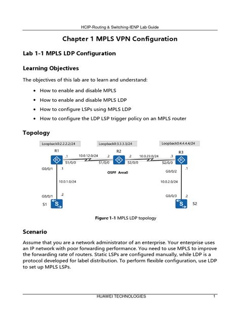 lab mpls ldp configuration pdf networking multiprotocol label