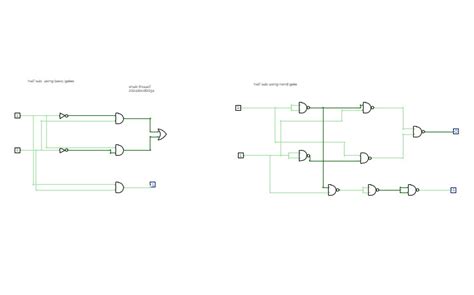Circuitverse Half Sub Using Basic And Nand Gate
