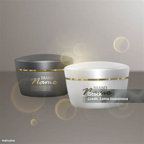 광고에 대 한 현실적인 모양 화장품 템플릿을 현실적인 3d 흑인과 백인 매트 튜브와 밝은 배경에 화장품 은행 벡터 Eps 10 일러스트 레이 션 디자인 및 인쇄 건강관리와