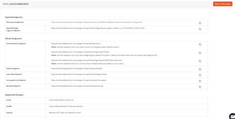 How To Add An OAuth App MiniOrange Identity Platform Admin Handbook