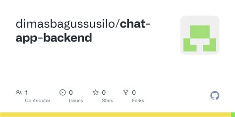 Github Dimasbagussusilochat App Backend