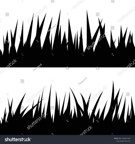 Vector Collection Set Seamless Tall Grass Stock Vector Royalty Free 2143617365 Shutterstock