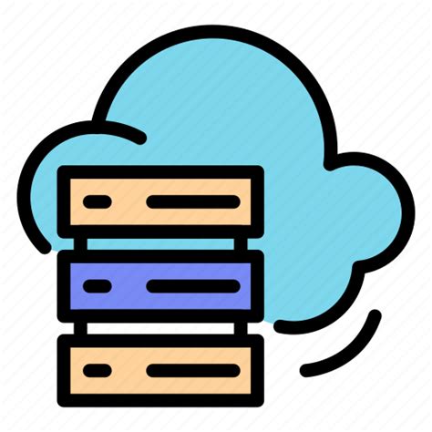 cloud computing database storage server hosting data icon